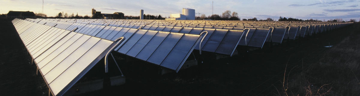 Large scale solar heating of water
