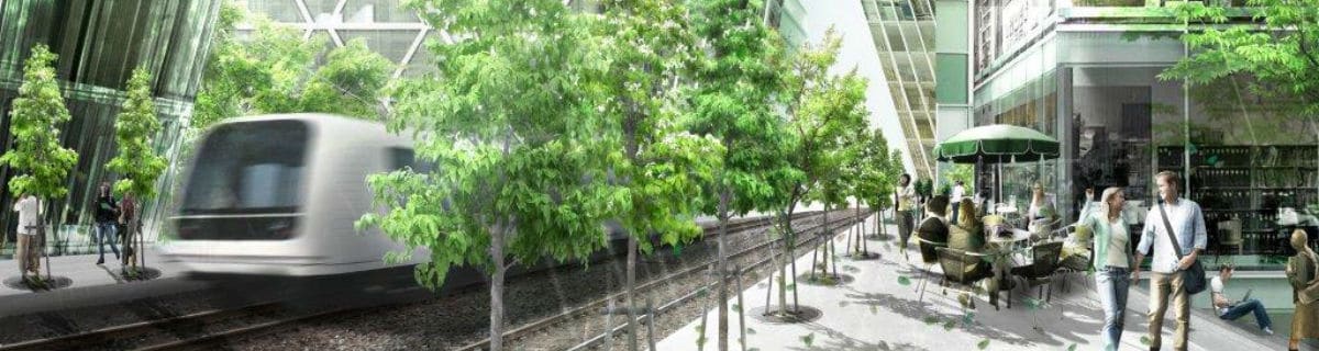 Light rail enables urban green growth